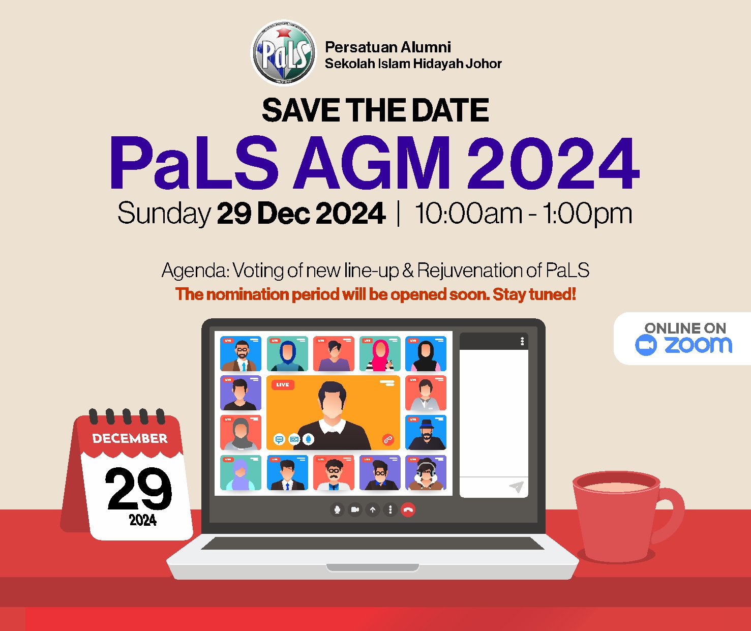 Save the Date: Mesyuarat Agung Tahunan (AGM) PaLS 2024! - Persatuan Alumni Hidayah (PaLS)